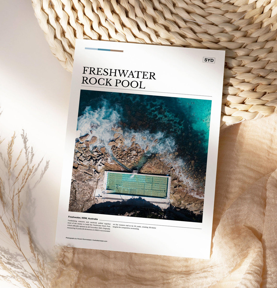Freshwater Rock Pool Editorial Poster – Australia Unseen